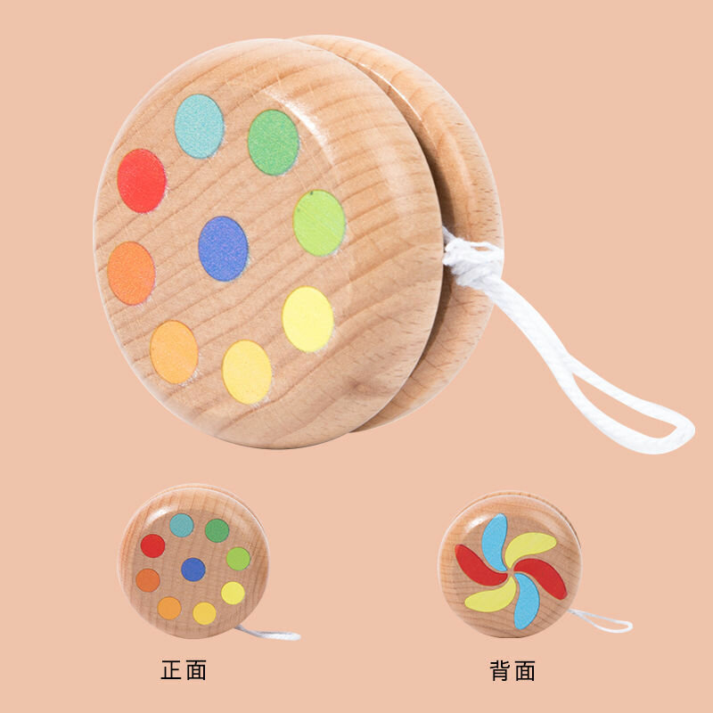 Традиционный деревянный йо-йо для детей, вращающаяся игрушка для мальчиков и девочек, деревянный йо-йо, подарок для школьников