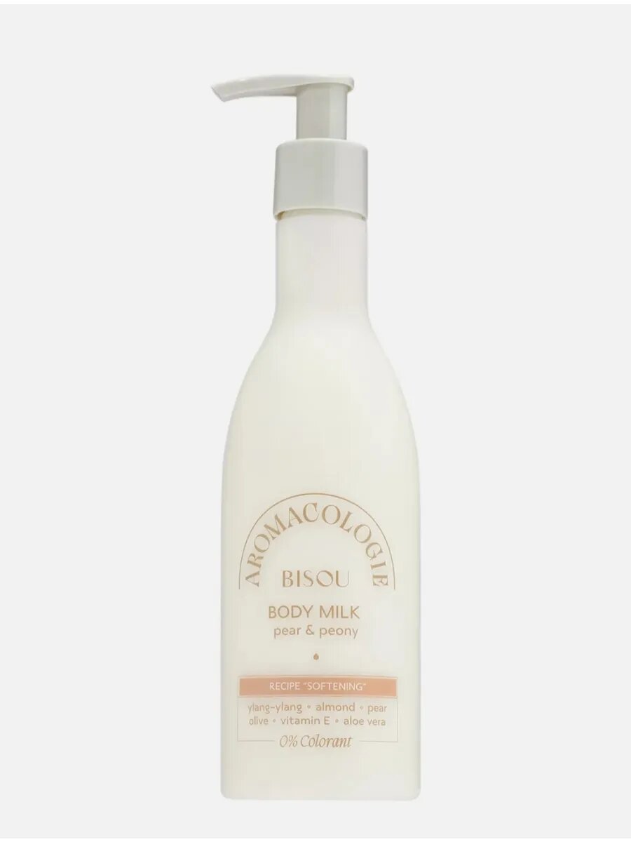 Смягчающее молочко для тела BISOU aromacologie, pear and peony