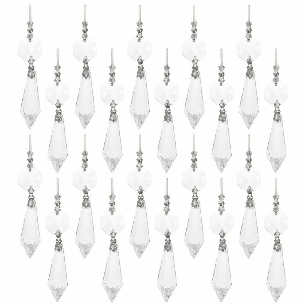 20 Штук Хрустальных Частей, Из Прозрачного Стекла, Для Замены В Люстрах