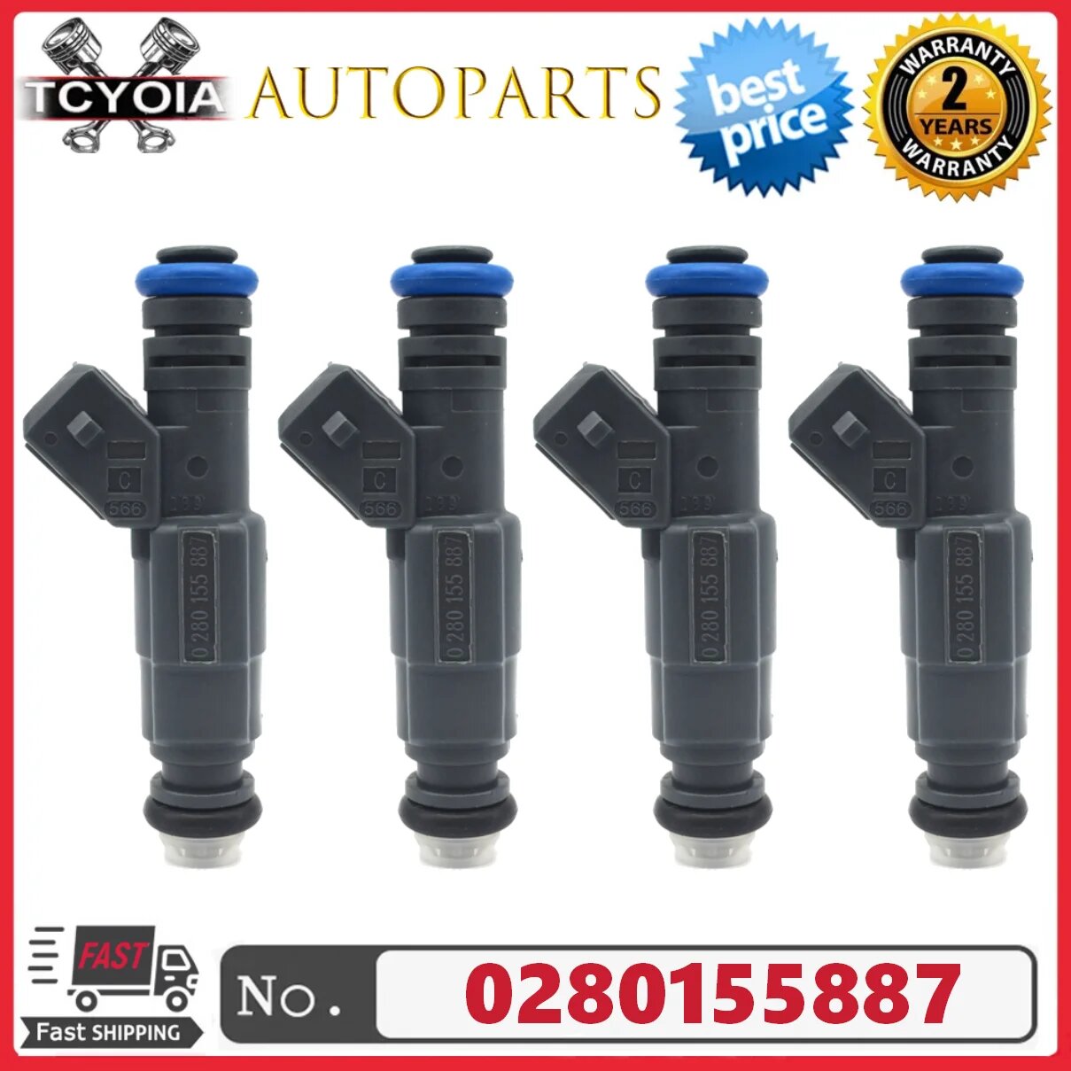 PEIVSO 4 шт. 0280155887 XS4U-AB Топливная форсунка для FORD &MERCURY CONTOUR / ESCAPE / COUGAR / MYSTIQUE 2.0L