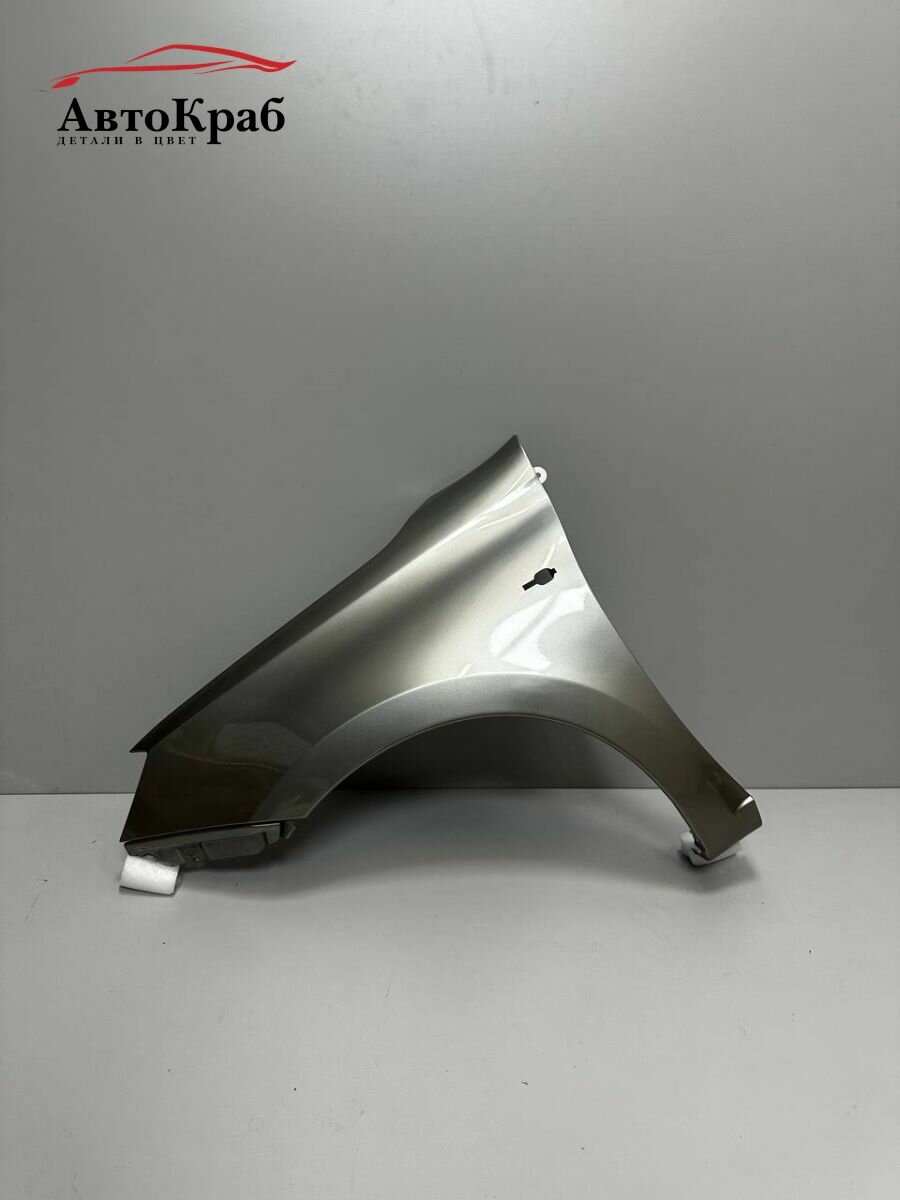 Крыло переднее левое металлическое под повторитель в цвет для Лада Гранта рестайлинг 2018 - 2022 г. 618 - техно