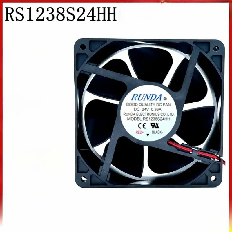 RS1238S24HH Новый квадратный охлаждающий вентилятор 120x120x38мм DC 24V 0.36A