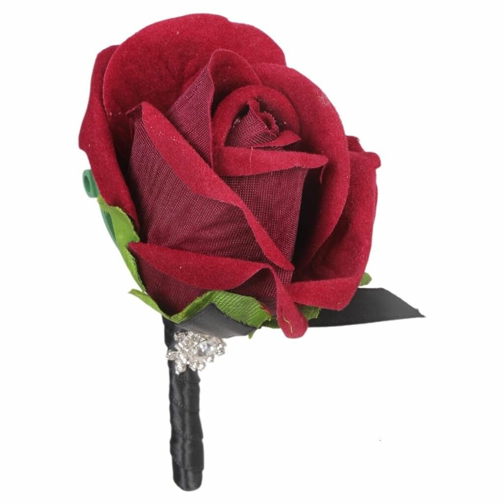 Свадебные бутоньерки, красный