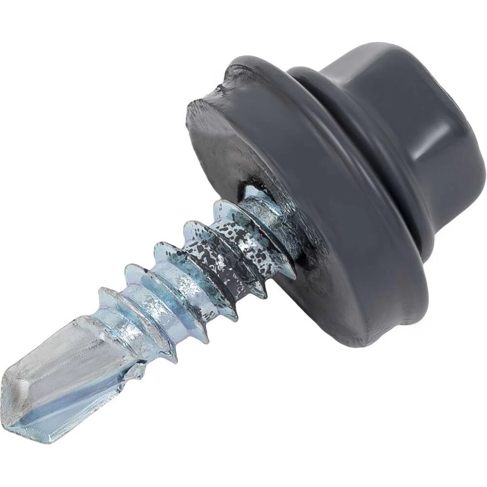 Gigant кровельный саморез цинкованный с внешним шестигранным шлицом и головкой‑сверлом, для металла, RAL 7024 цвет