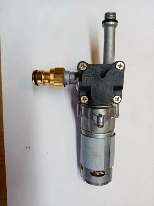 Насос для мойки высокого давления из цинкового сплава и нержавеющей стали с плунжером и шестерней, компактный и простой в установке (универсальный для автомойки напряжением 21 В)