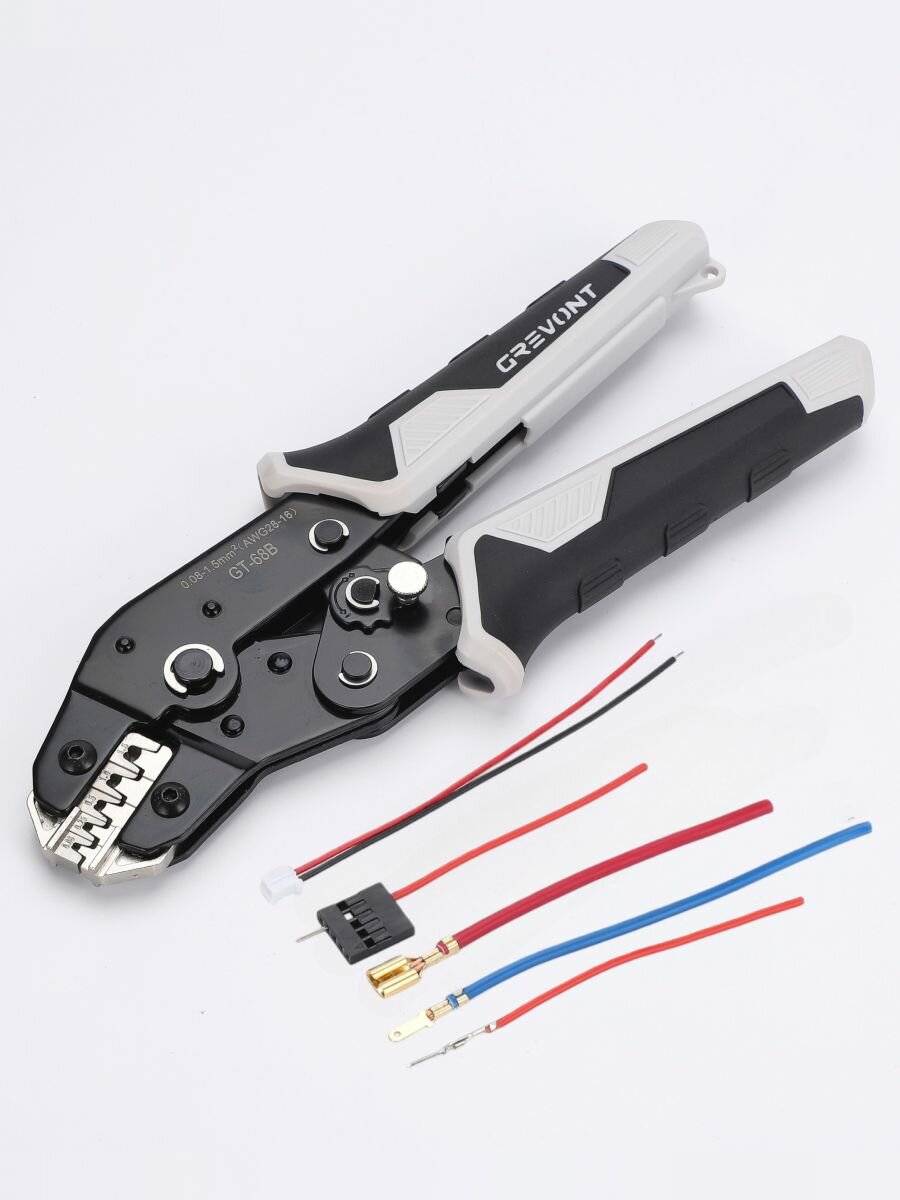 Кримпер обжимной GT-68B / 0,08-1,5мм2 28-16AWG / клещи для обжима наконечников