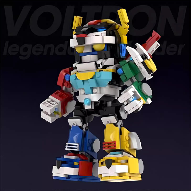 MOC Voltron Legend Guardian Boy Робот из мелких частиц, собранный из строительных блоков