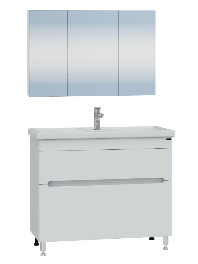 Мебель для ванной комнаты СаНта Лондон (Фостер) 100 напольная, 2 ящика