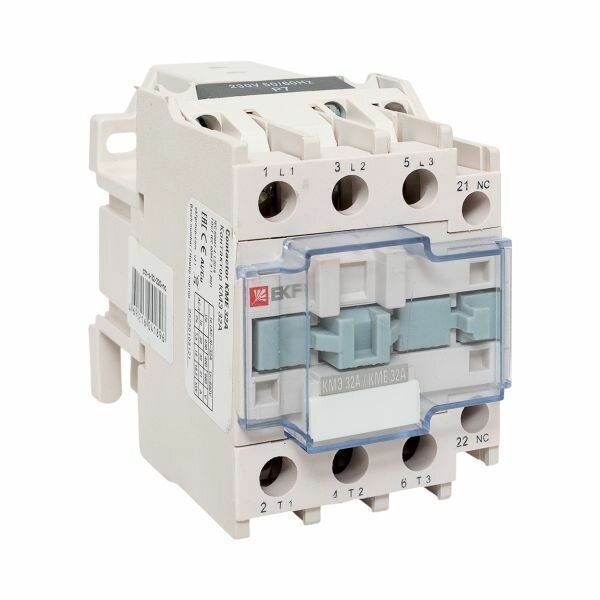 Контактор силовой EKF КМЭ 32 А катушка 220 В AC 1НЗ