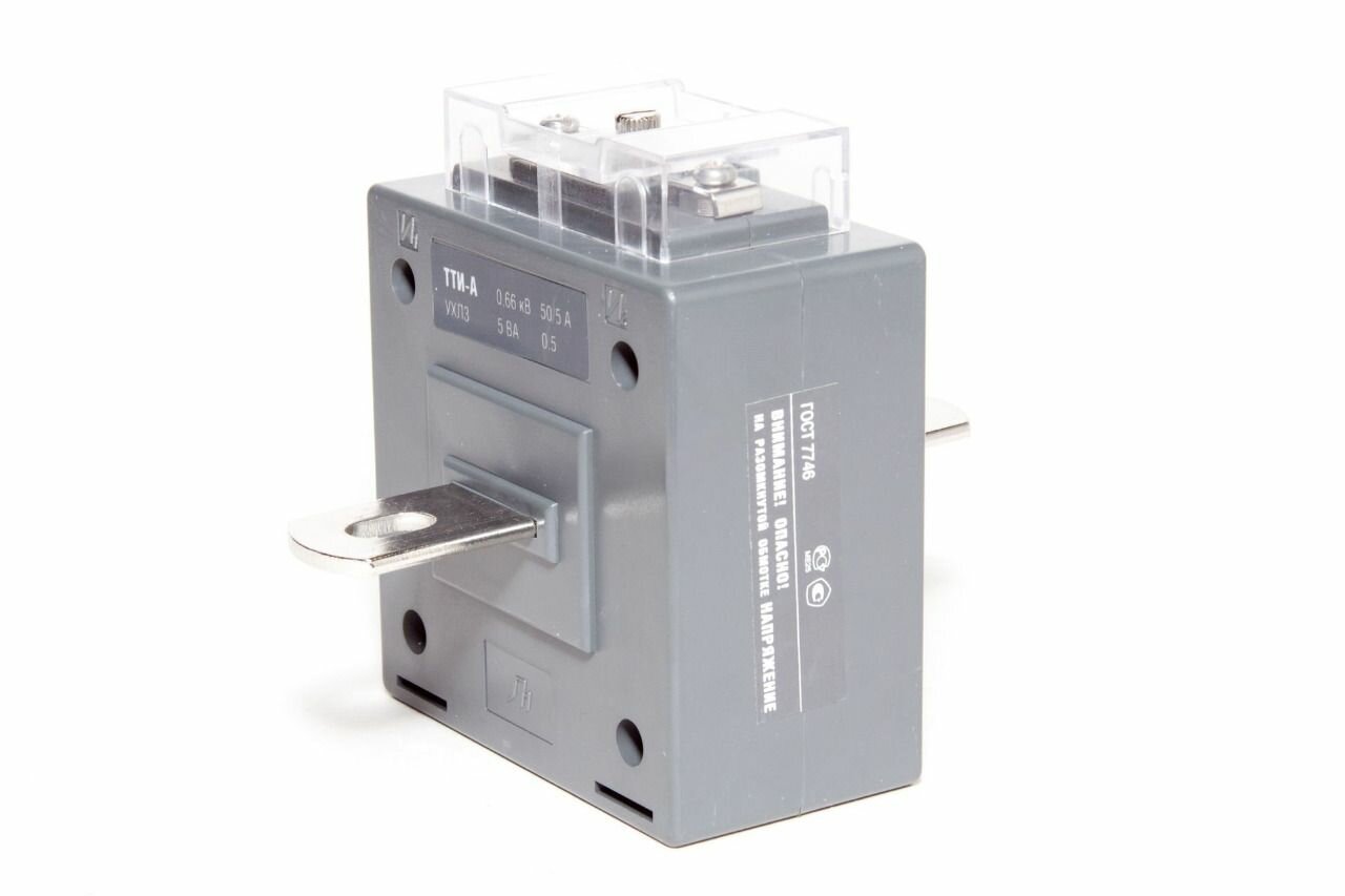 Трансформатор тока Instart 50/5 А, с шиной, 5 ВА, высокий класс точности