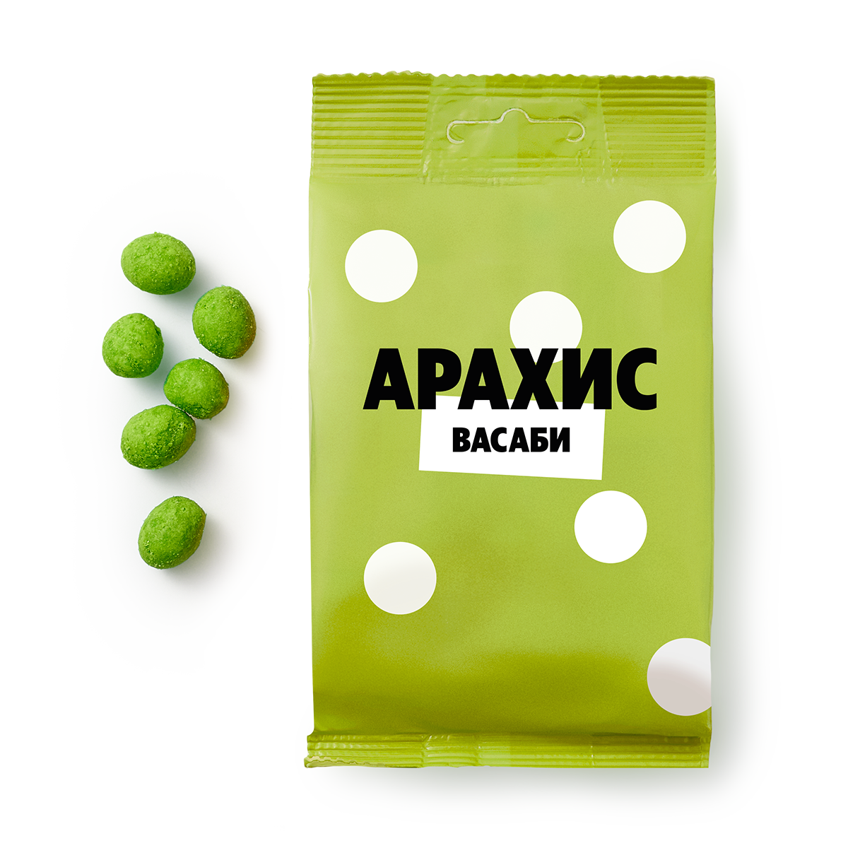 Арахис Из Лавки "Васаби" в хрустящей оболочке, цельный, флоу-пак, 100 г