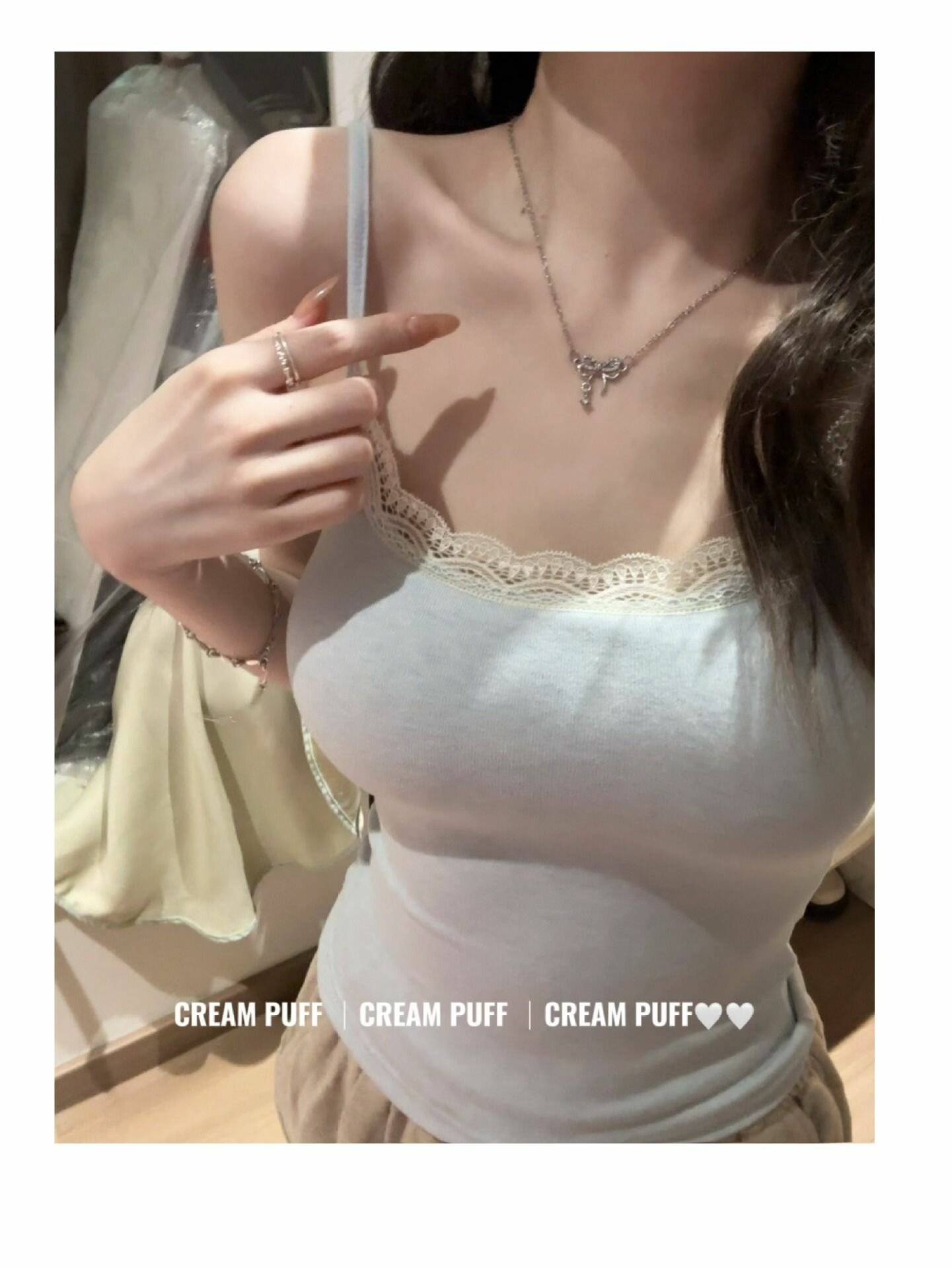 Весенне-летний женский кружевной жилет с накладкой на груди, небольшой слинг