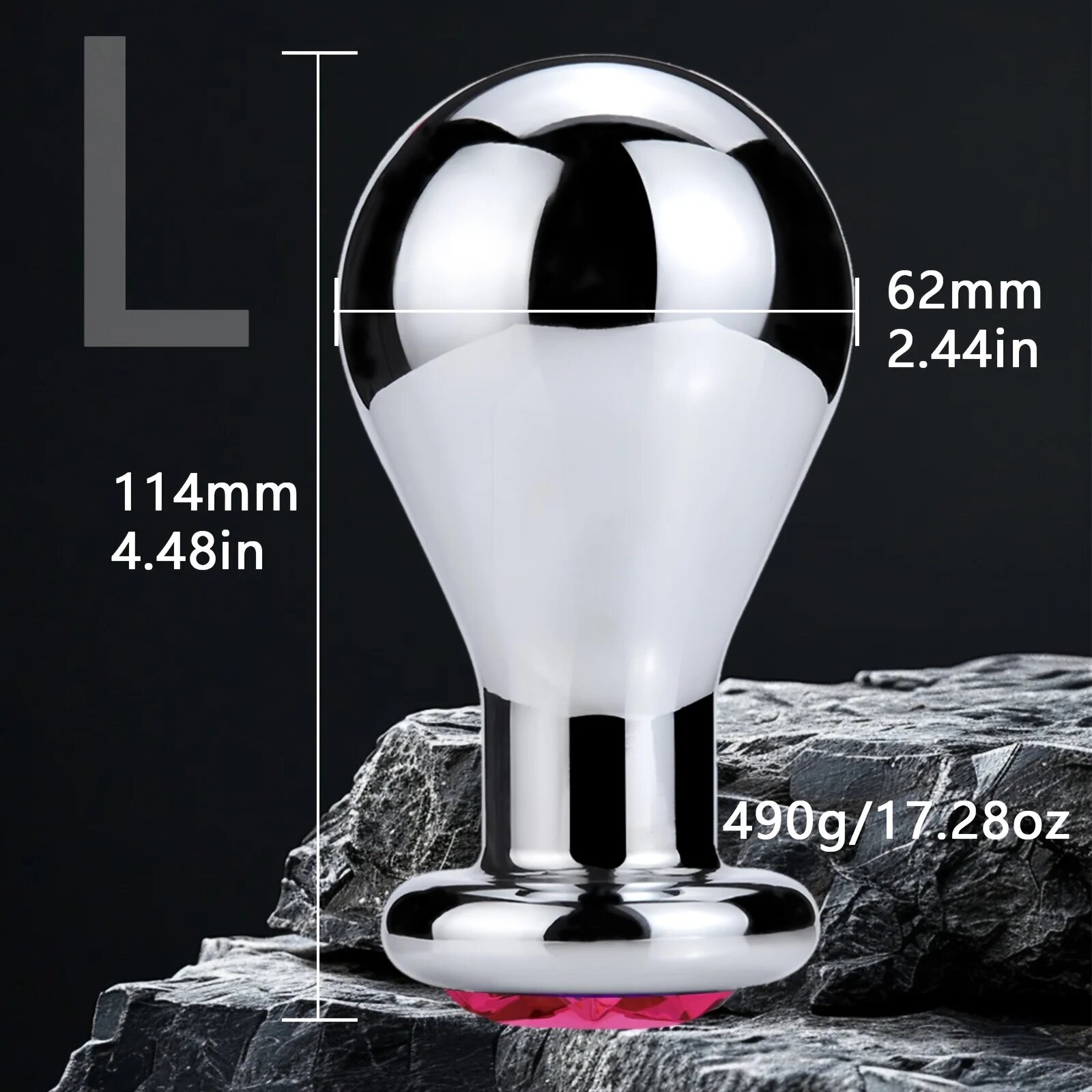 Большая металлическая анальная пробка, анальная пробка, анальная пробка для мастурбации, анальные бусины, мастурбация простаты, женские секс-игрушки, товары для взрослых, товары Rose Red-L