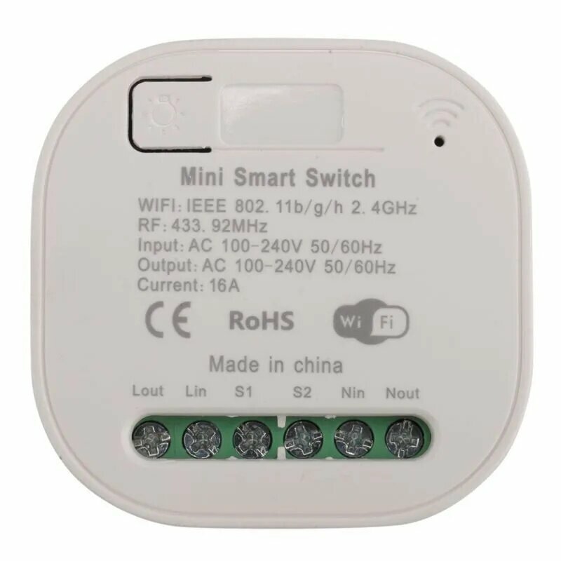 Приемник Tuya WIFI RF433, 16А, интеллектуальный беспроводной переключатель Wi-Fi, 433 МГц, таймер с дистанционным управлением совместим Home
