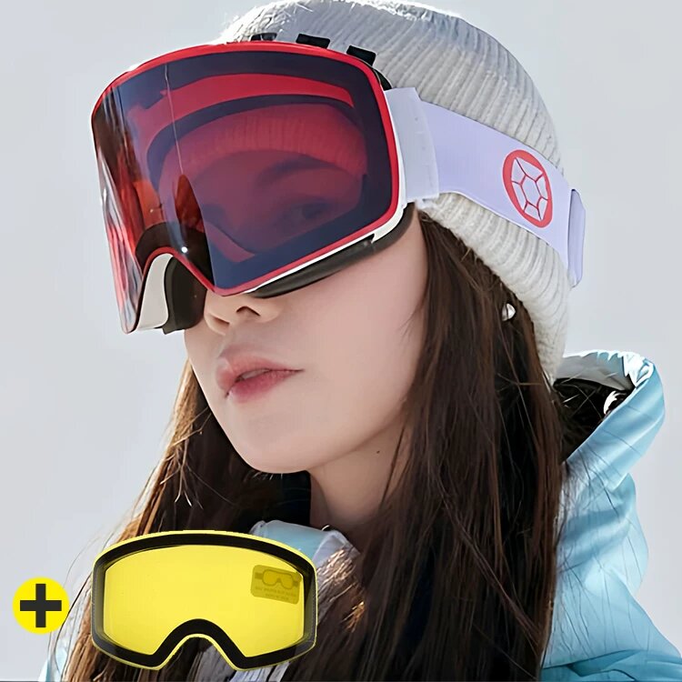 Безрамные большие цилиндрические лыжные очки для мужчин и женщин, сноубордические очки, очки с диоптриями, защита от