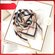 Шарф-твилли  для женщин,70х70 см, бежевый/белый