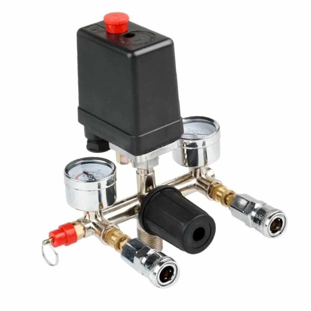 Регулятор давления компрессора воздуха, 90-120 PSI, 220-240V, 20A, нормально закрытый, для пневматических систем