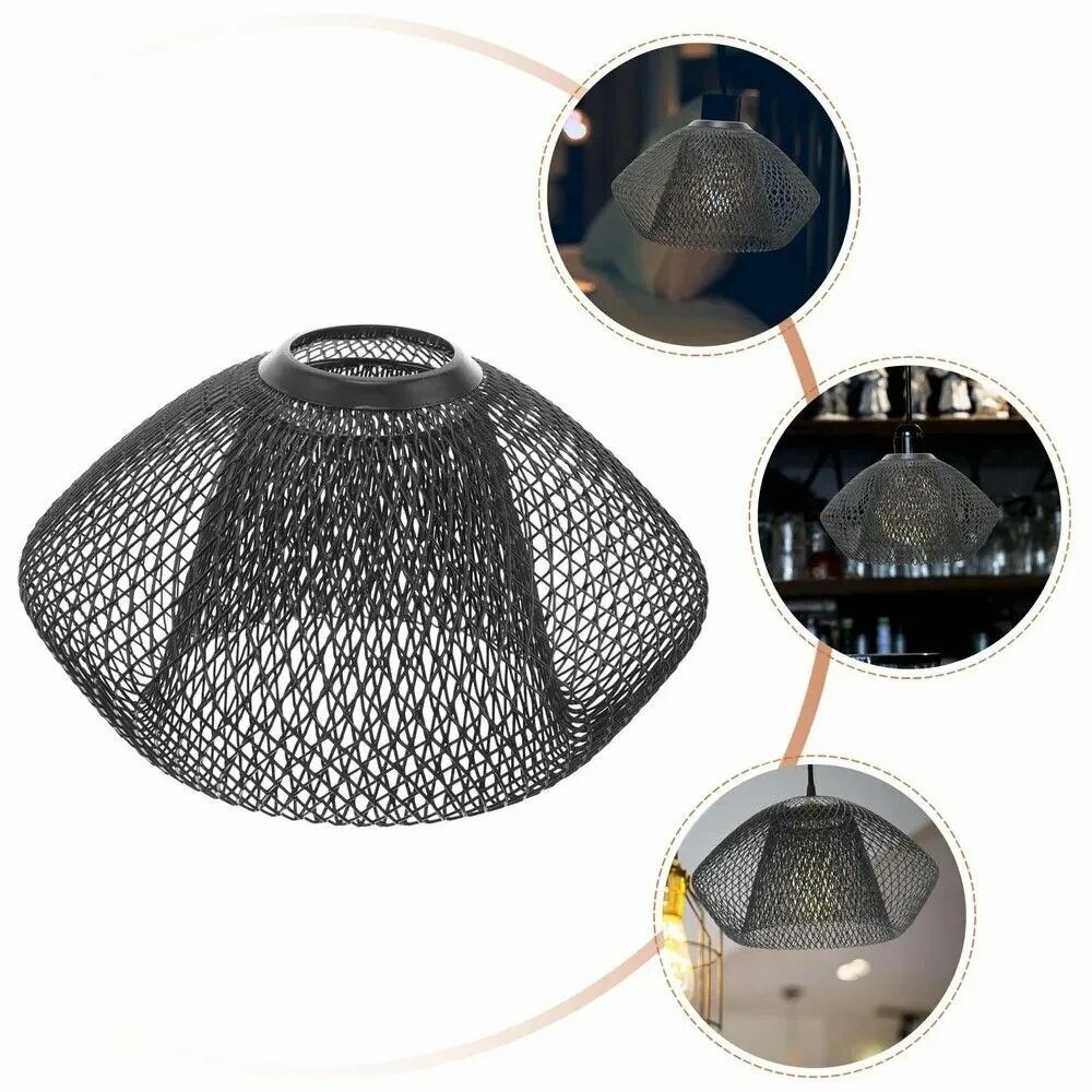 Компактный черный металлический абажур 18,5 см для подвесных ламп, стильный плафон из железа для дома, кухни и кафе
