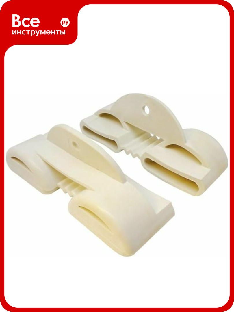 Латодержатель Левша ЛДТ белый, полипропиленовый боковой держатель для ламелей, комплект из двух штучных элементов