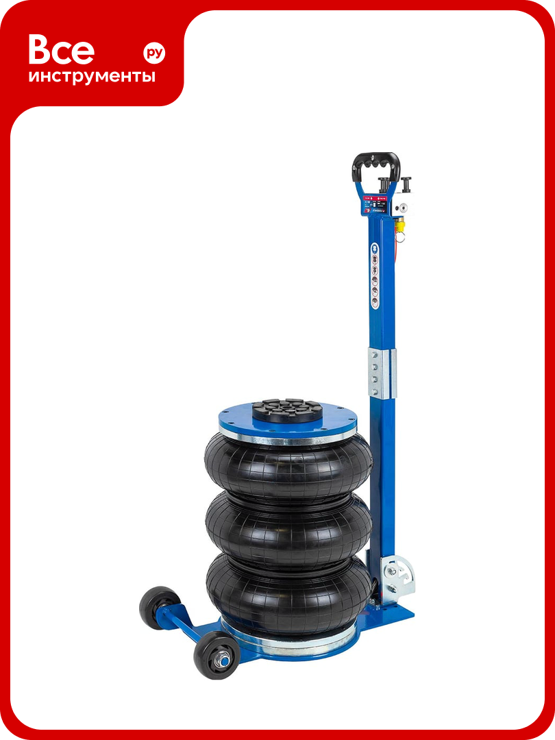 Пневматический подкатной домкрат Forsage 6т F-TRA1823, максимальная высота подъема 400 мм, для автосервисов и СТО