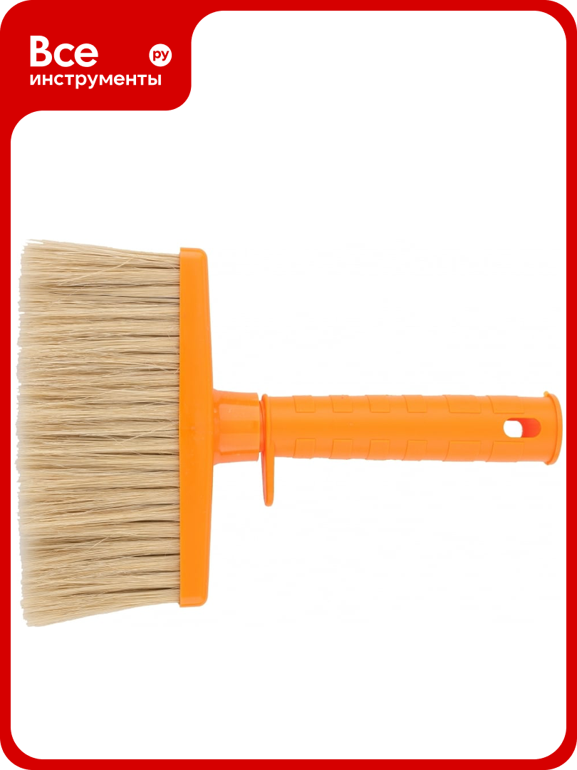 Плоская кисть MATRIX фасад Color Line 140х50 мм 83398, натуральная щетина, металлический бандаж, пластиковая рукоять