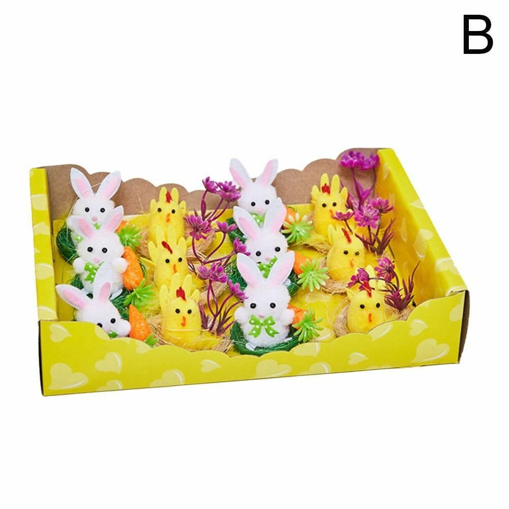 36/12 шт Имитация плюшевой куклы-цыпленка, Пасхальные подарки для детей