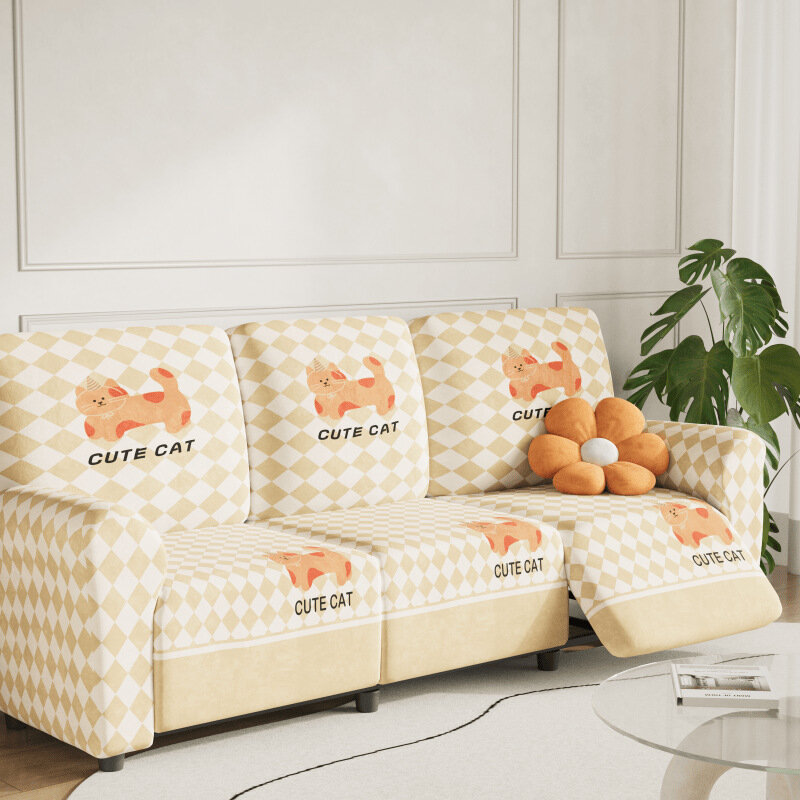 Чехол для дивана Chivas Regal, чехол для дивана Chivas Regal, серебряный лисий бархат, полное покрытие, первоклассный электрический диван, защитник на три места