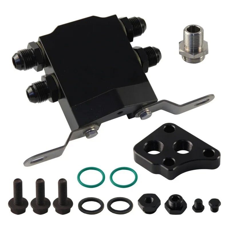 Адаптер для перемещения сэндвича, пластина масляного радиатора из алюминиевого сплава, комплект масляного фильтра для двигателя Toyota Lexus 1UZ 2UZ 3UZ, черный V8