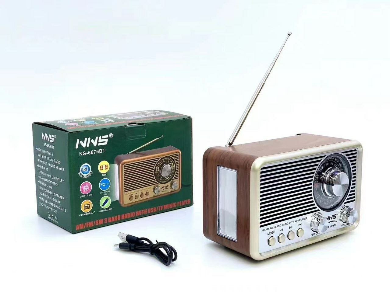 Ретро радио колонка с Bluetooth