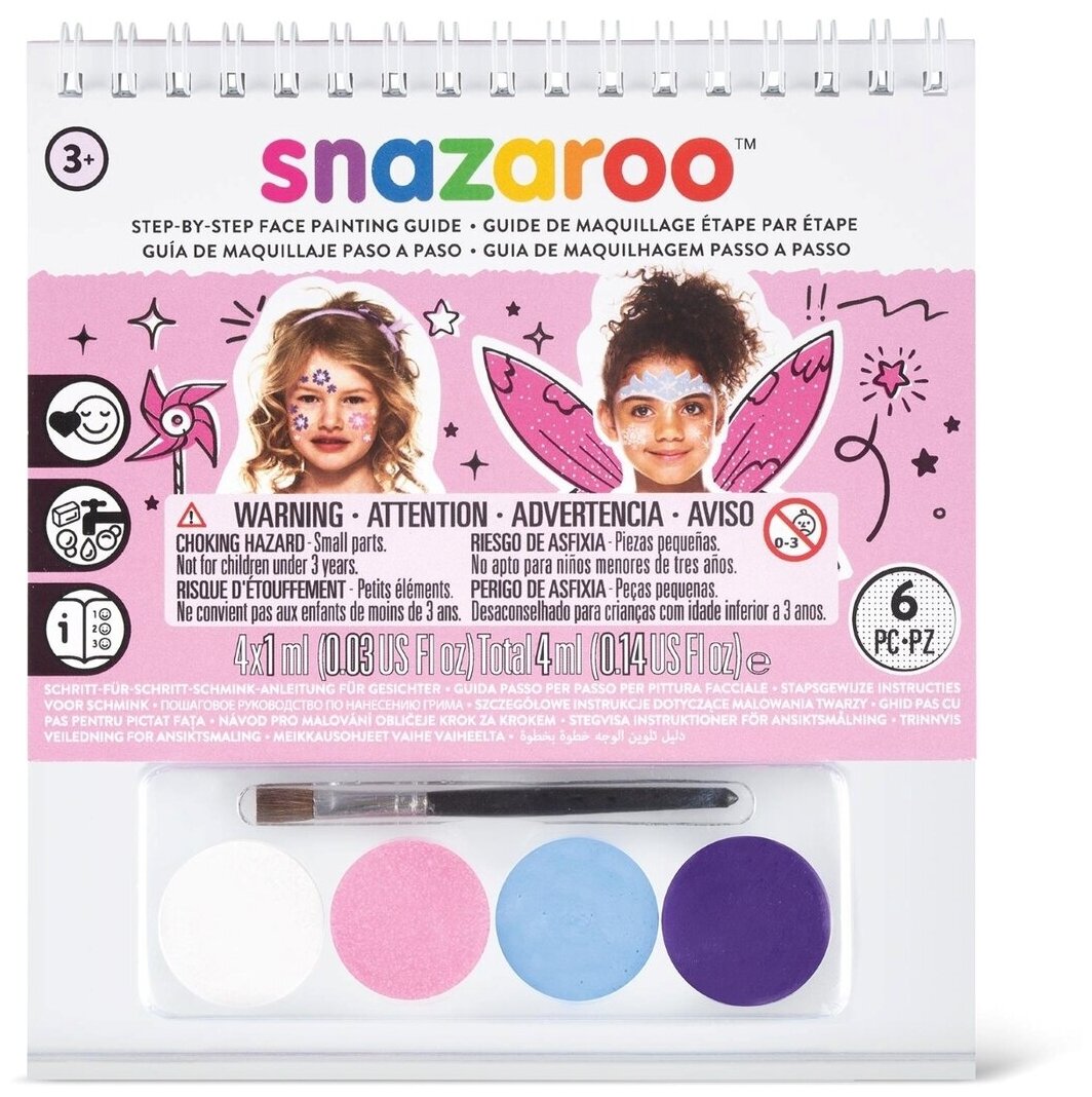 Snazaroo / Аквагрим, набор для девочек "Принцессы и Феи", 4 цвета