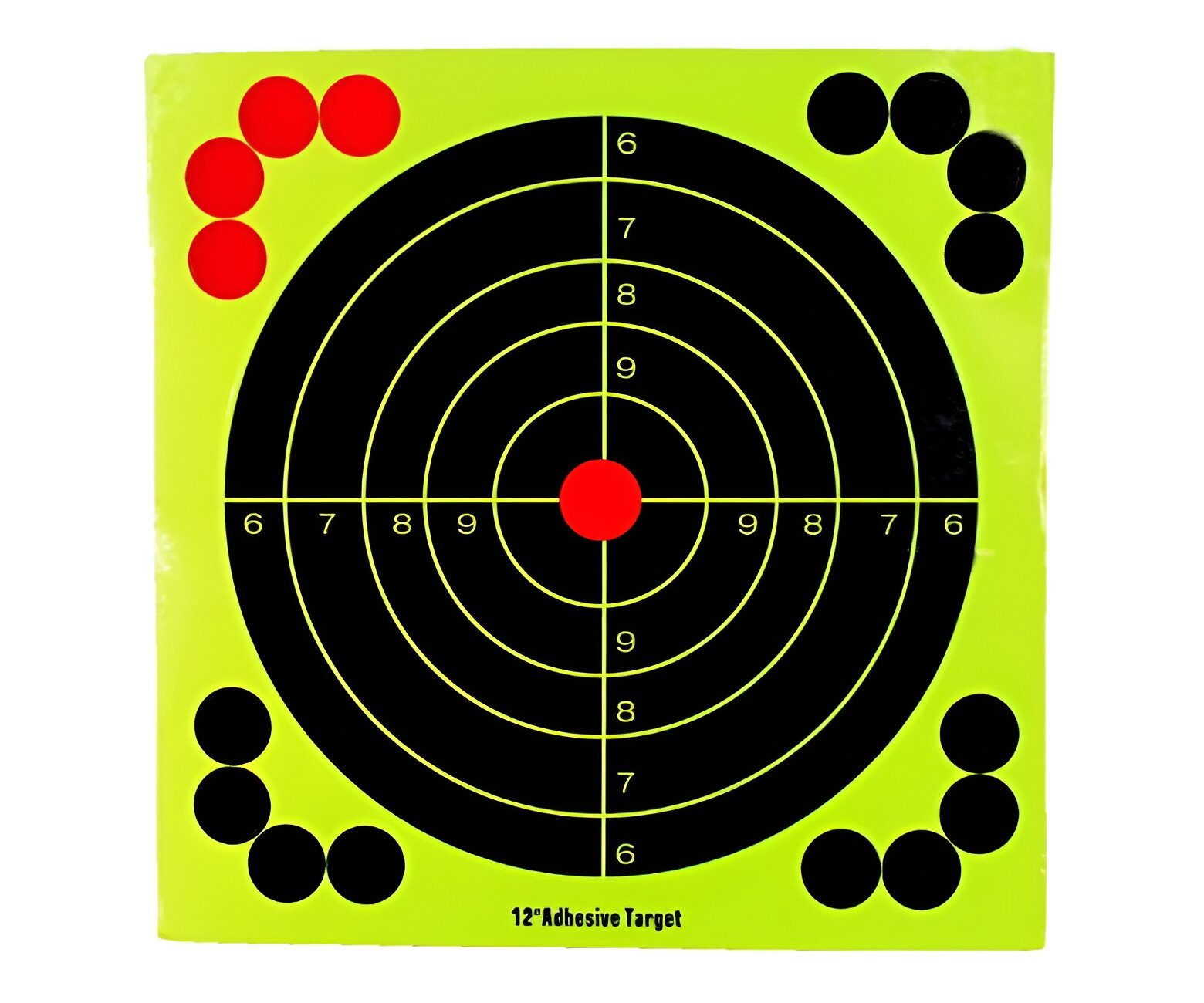 Мишень Target Shot, самоклеящаяся, флуоресцентный, бумага, 305 x 305 мм