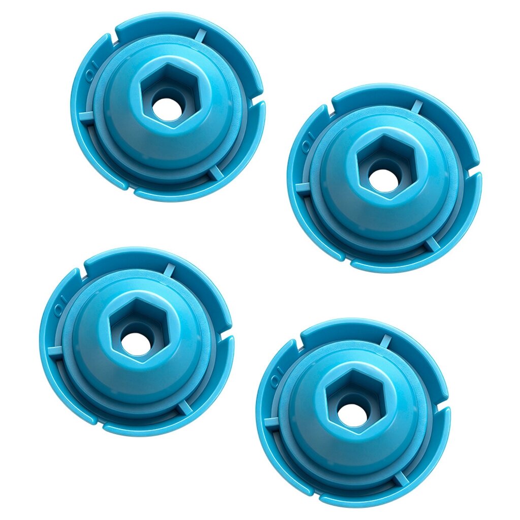 Упаковка из 4-х высокопрочных пластин-толкателей из АБС-пластика для клеевых пистолетов с нажимной головкой 50 мм для обеспечения равномерного выхода клея и предотвращения засорения