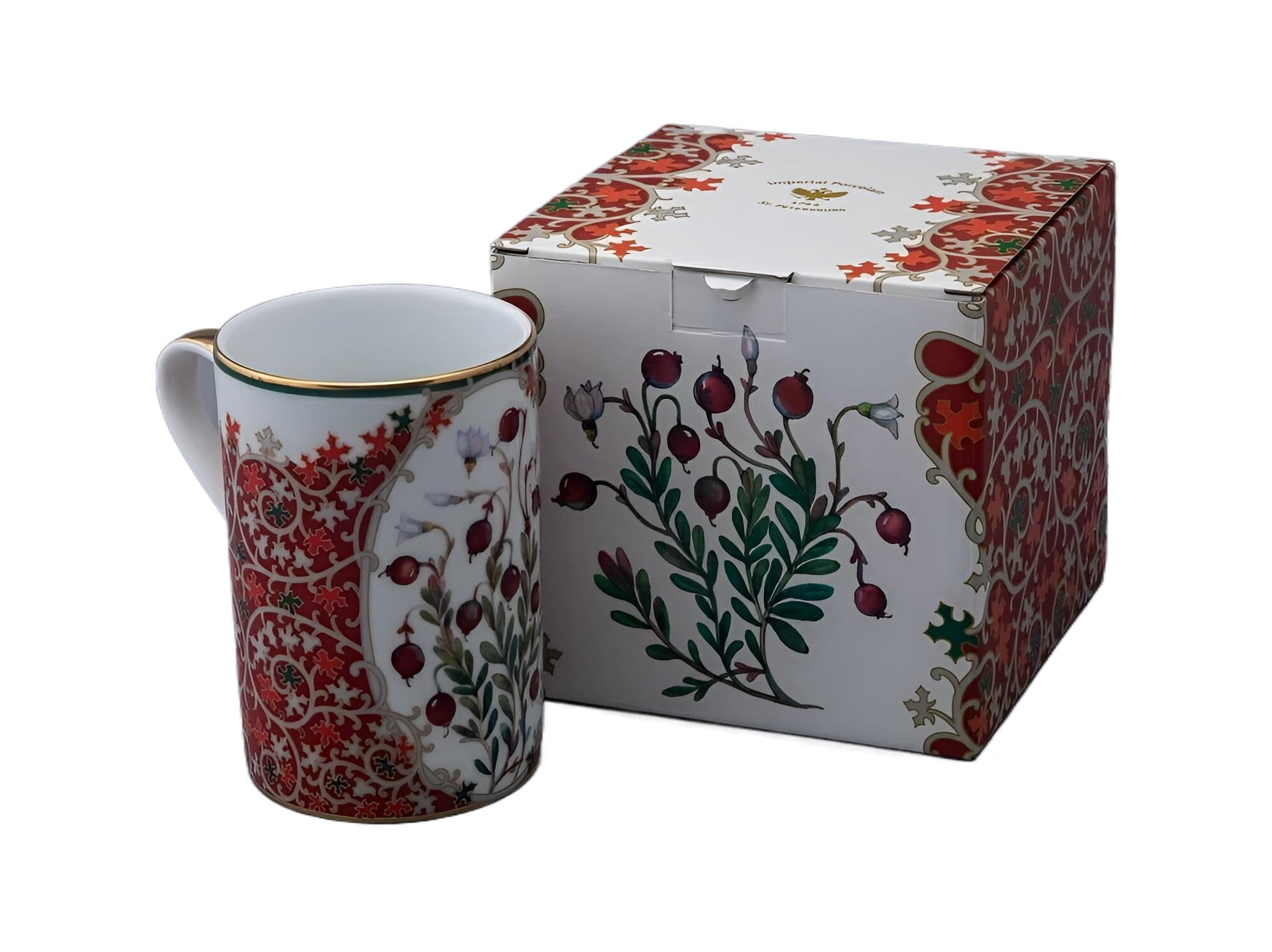 Бокал ИФЗ Соло, Клюква заповедная, 400мл, подарочная упаковка, фарфор 81.34281.00.1