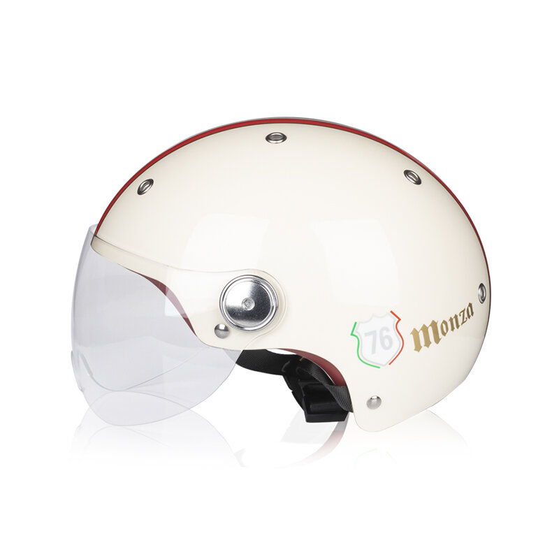 Полуоткрытый шлем ABS унисекс BEON CCC, little italy version, bright ivory/red white green, с одним визором, M EU