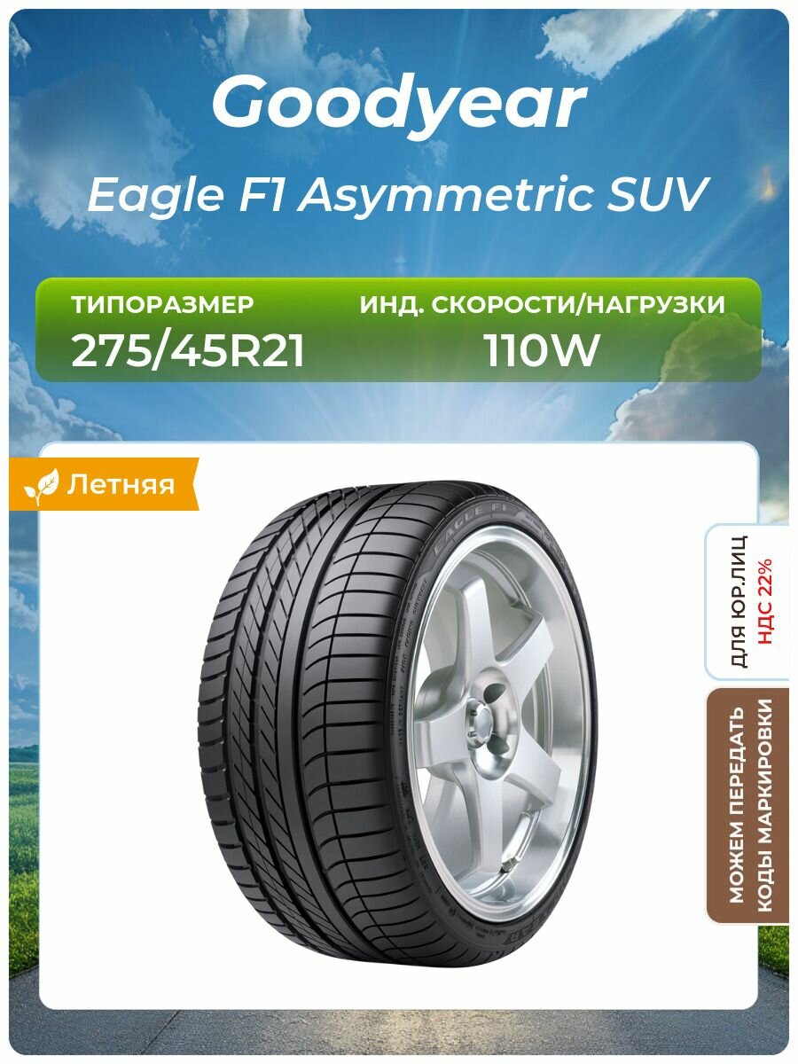 Шина Goodyear Eagle F1 Asymmetric SUV