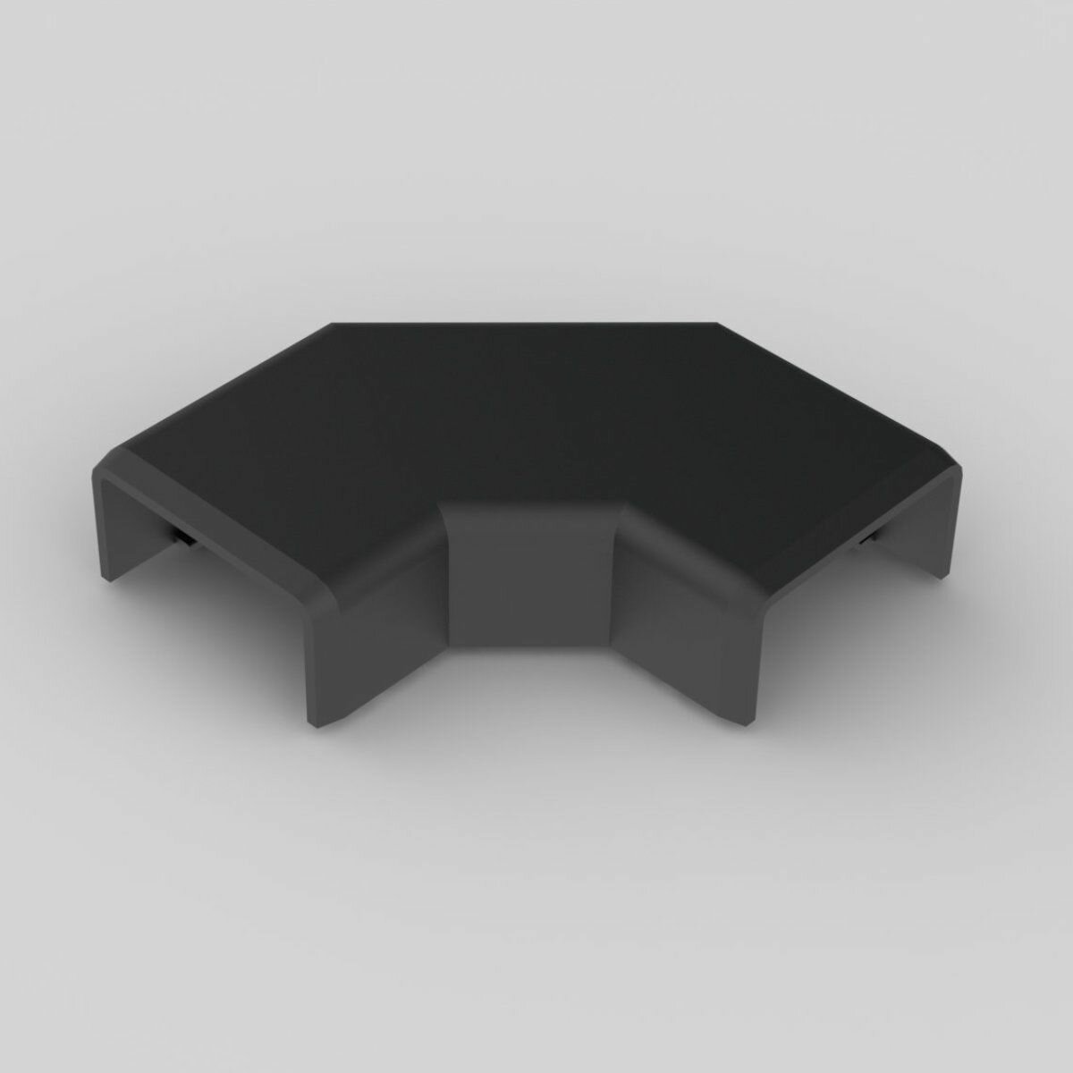 Поворот 90 гр для канала Kopos LHD 20x10, чёрный, 8923_FB