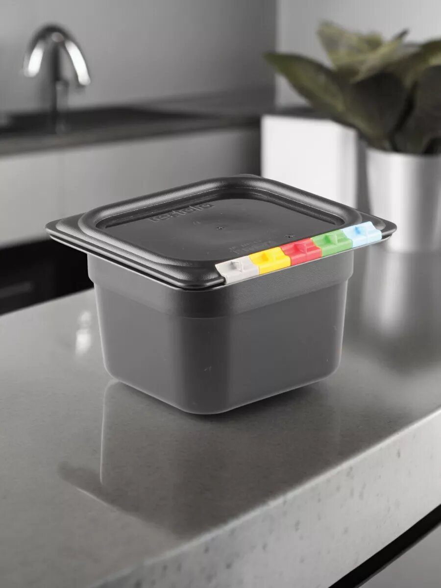 Гастроемкость (1/6) Restola Black, пластиковая, 17,6x16,2 см