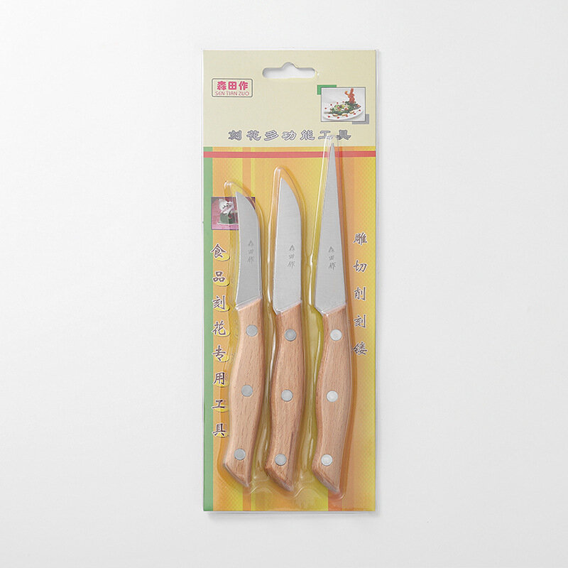 Набор гравировальных ножей в современном минималистском стиле, кухонный нож из нержавеющей стали 3CR13 с скошенным краем и цветной отделкой, кухонный нож с рукояткой из палисандра.