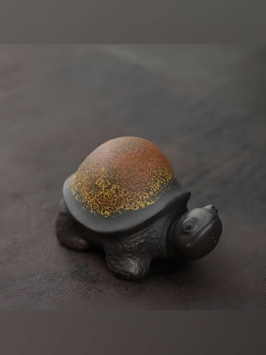 Чайный питомец "Золотая жаба" для чайной церемонии, высота 5,2 см, ширина 10 см