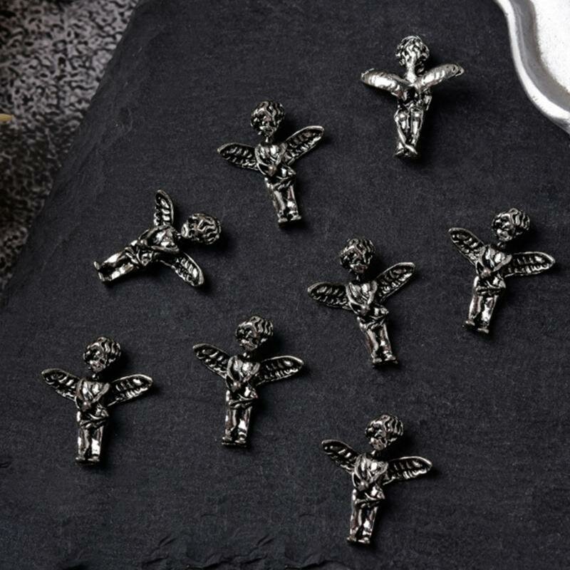 Винтажные шармы для ногтей «Череп и сердце», H1174