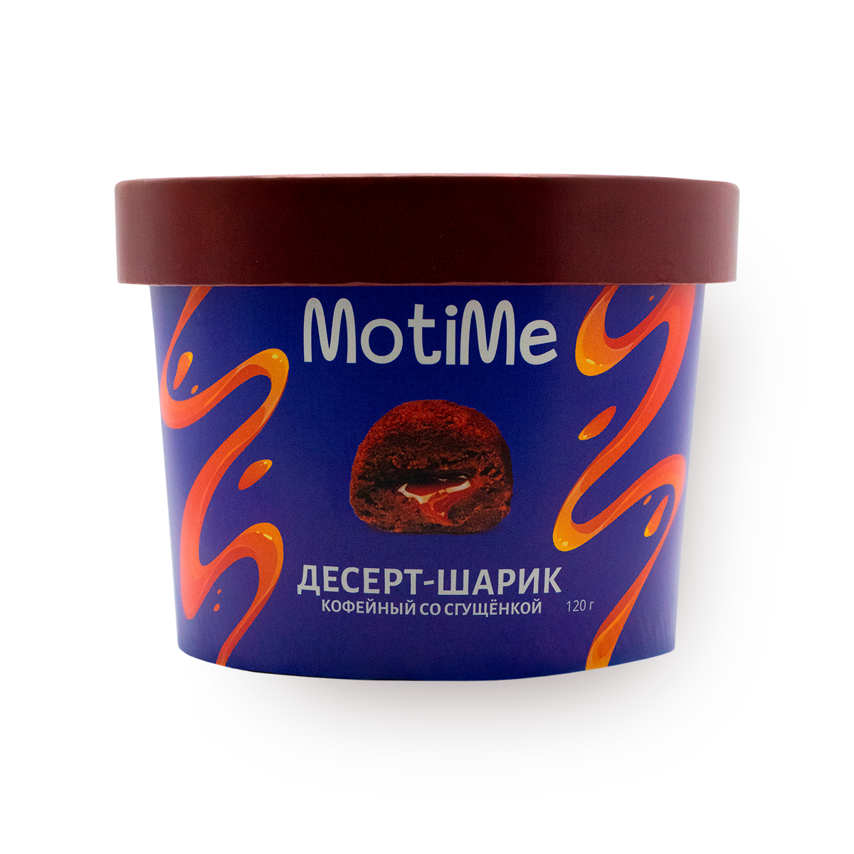 Десерт-шарик MotiMe, кофейный, со сгущёнкой, 120 граммов, 1 упаковка