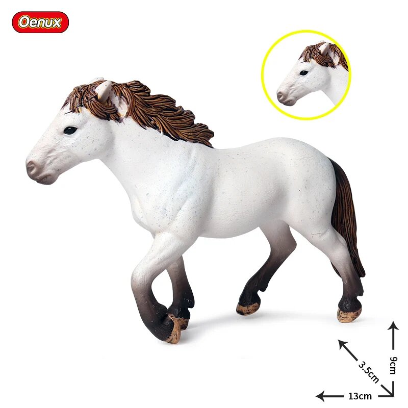 Фигурки Oenux Wild Steed Clydesdale Белый, White horse C