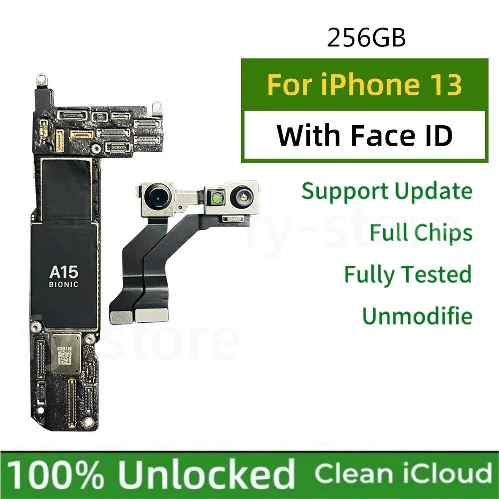 Разблокированная материнская плата для iPhone 13, мини-очистительная материнская плата iCloud для iPhone 13 Pro Max с/без Face ID, материнская плата Unmodifie