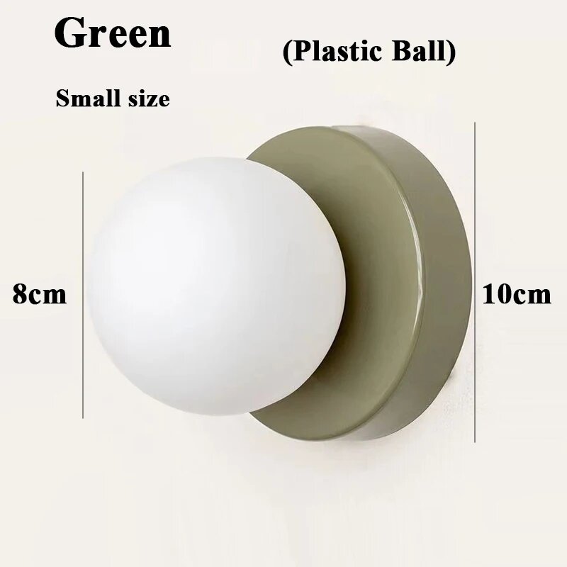 Настенный светильник KINLAMS Green, теплый белый свет, 8x10 см