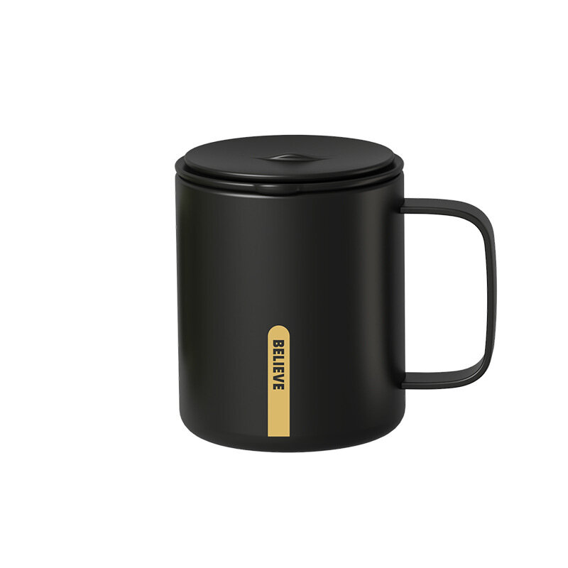 Простая и стильная офисная кофейная кружка из нержавеющей стали 316 для мужчин и женщин, термос с фильтром для чая, персонализированный рекламный подарок.