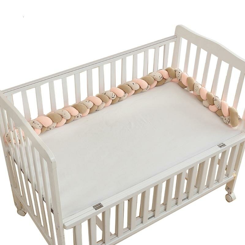 Детский буфер для кроватки с мультяшным принтом, коричневая скороговорка