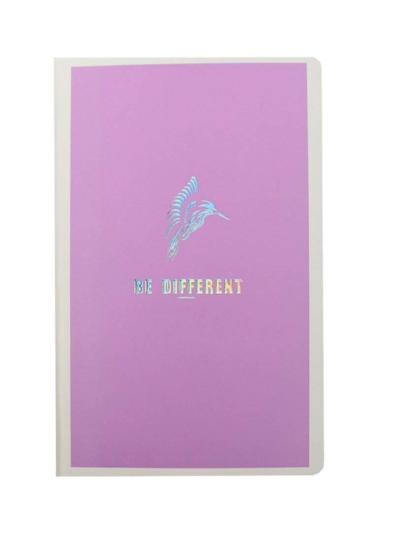 Записная книжка «Be different» А6, 40 листов, нелинованный блок цвета слоновая кость, 3 скрепки, InFolio
