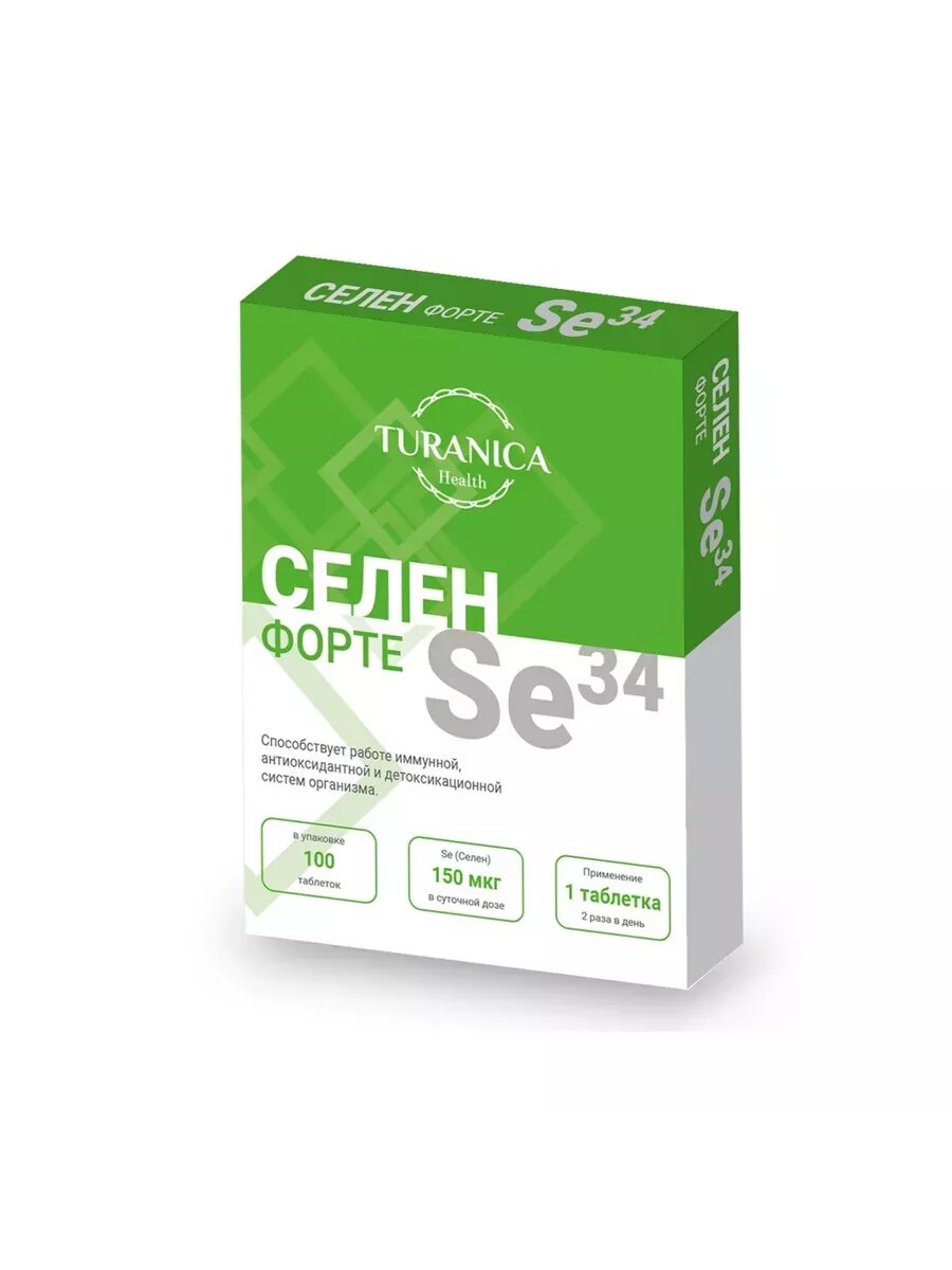 Turanica селен-форте se 34 100 шт. таблетки массой 100 мг