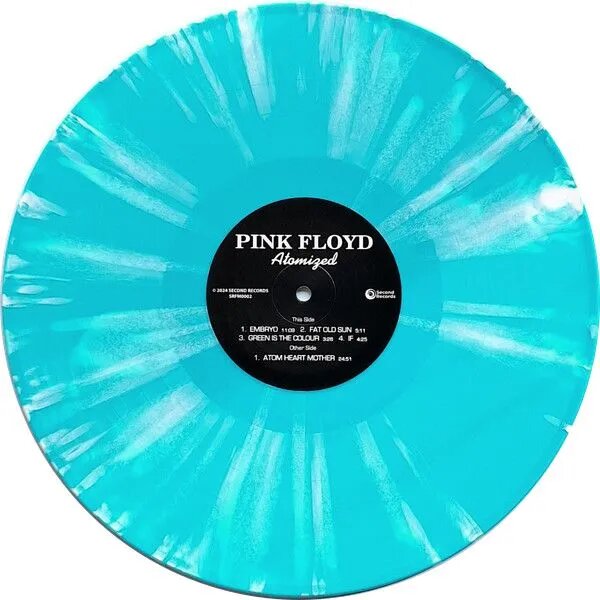 PINK FLOYD - Atomized (John Peel's Sunday Concert : BBC Paris Theatre London, 19th July 1970), (LP, Turquoise White Splattered) Виниловая Пластинка