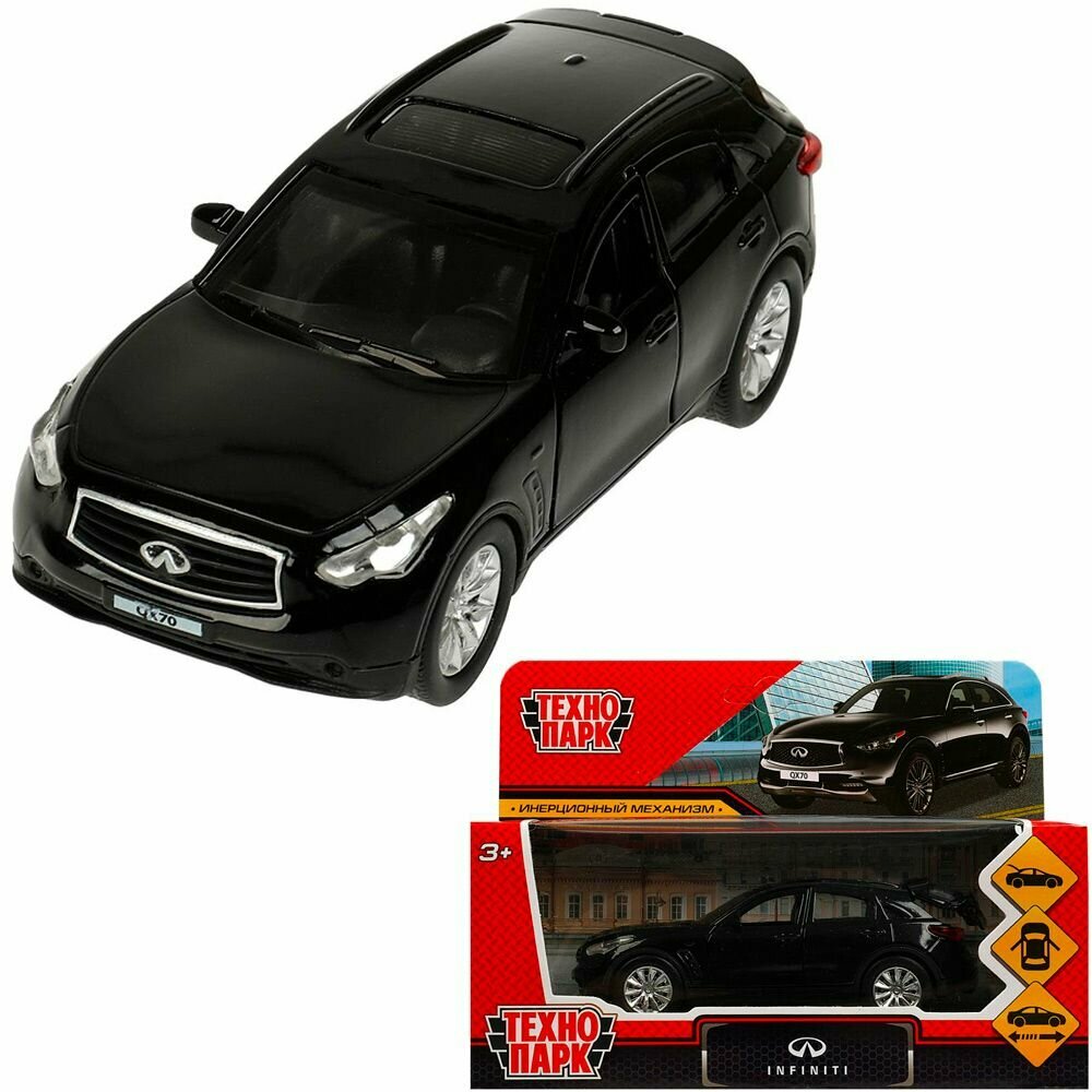 Машинка Технопарк Infiniti QX70, черный, 1:43, арт. QX70-BK, коллекционная